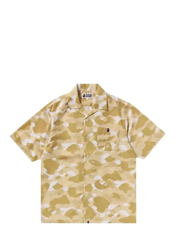 A BATHING APE Color Camo Ape Head One Point Shirt - Yellow