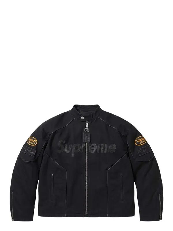 Supreme X Vanson Leathers X Cordura Cotton Jacket - Black
