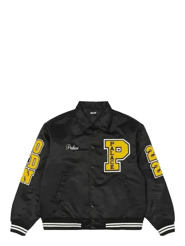 PALACE Satin Varsity Jacket - Black