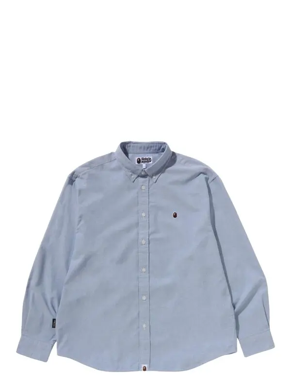 A BATHING APE One Point Oxford Ls Shirt - Blue