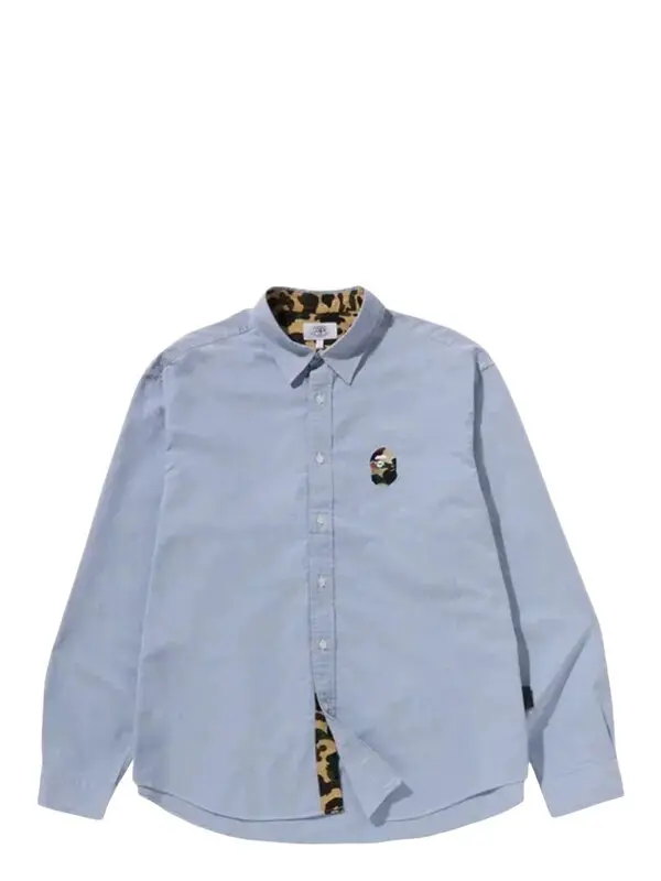 A BATHING APE 1st Camo One Point Relaxed Fit Shirt - Sax