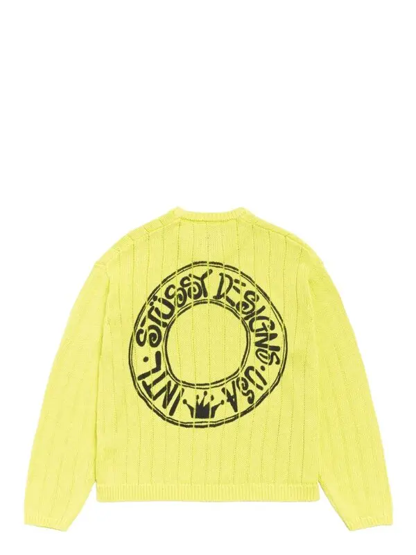StÜssy Buana Logo Sweater - Lime