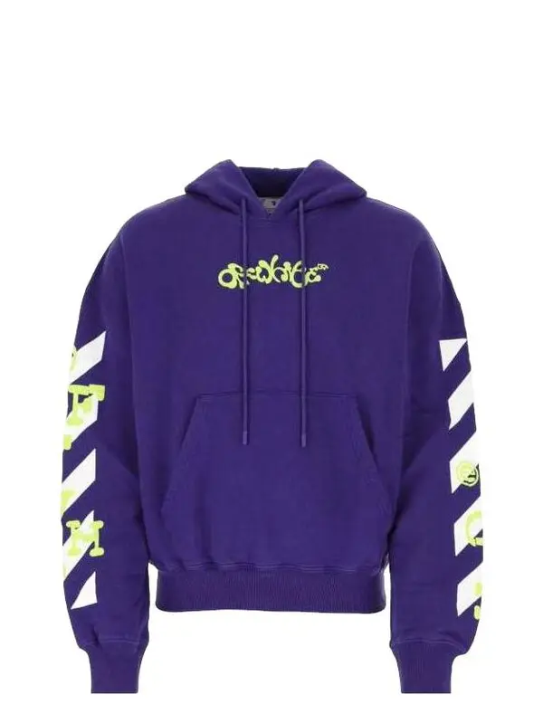 Off-White Opposite Arrow Cotton Hoodie - White