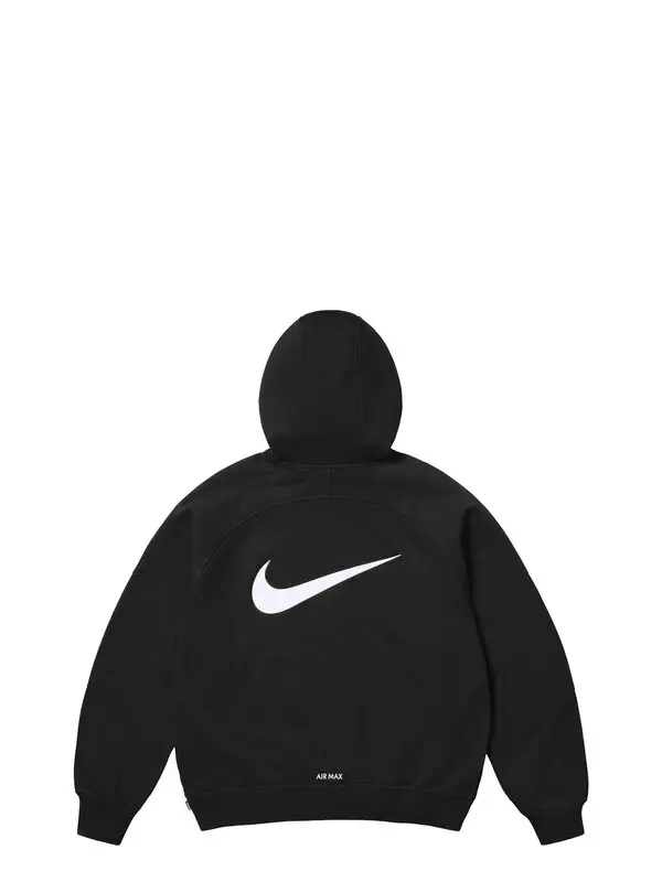 Supreme X Nike Zip Up Hooded Sweatshirt - Black