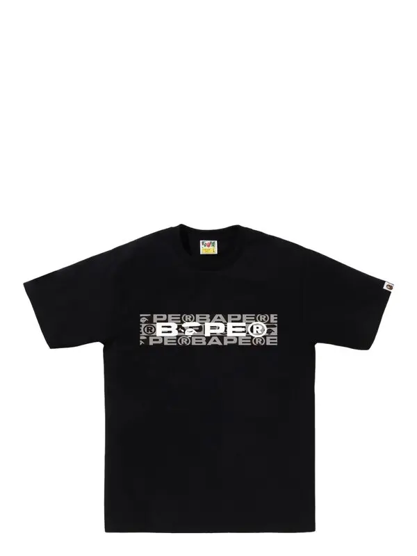 A BATHING APE Lux Sport Pattern Box Logo Tee - Black