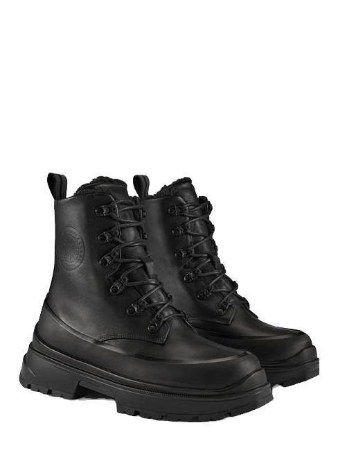 Canada Goose Kya Lace-up Shearling-lined Waterproof Leather Boots - Black