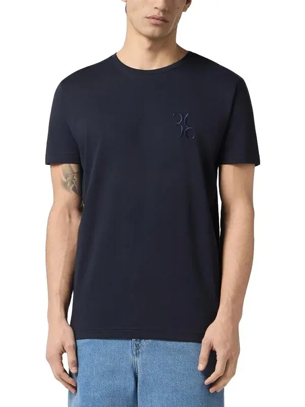 BILLIONAIRE Round Neck T-shirt Baroque - Navy