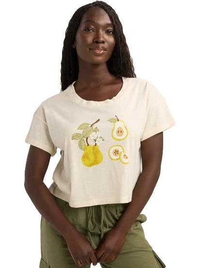 KNOWN SUPPLY Pear Graphic Organic Cotton T-shirt - Stone