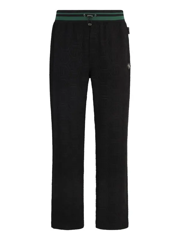 Philipp Plein Tracksuit Pants Jacquard Monogram - Black