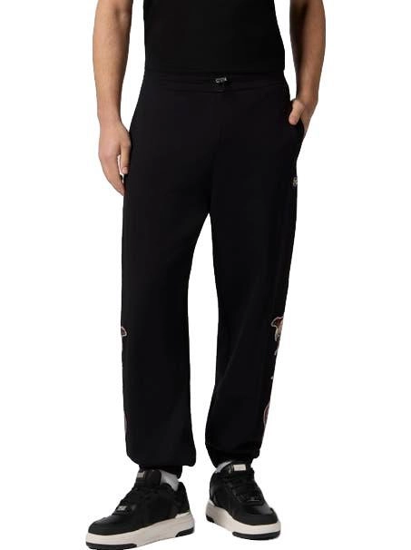 Philipp Plein Jogging Pants Tattoo Patches - Black