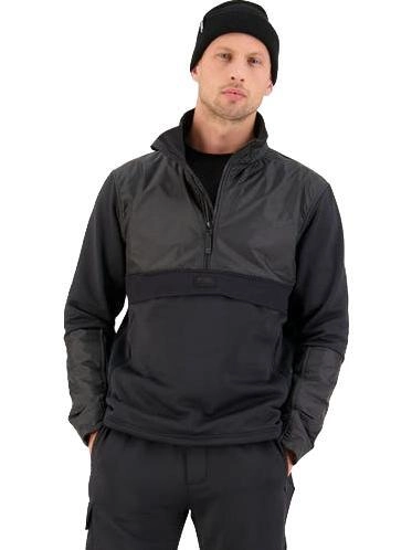 MONS ROYALE Decade Mid 1/2-zip Merino Fleece Pullover - Black