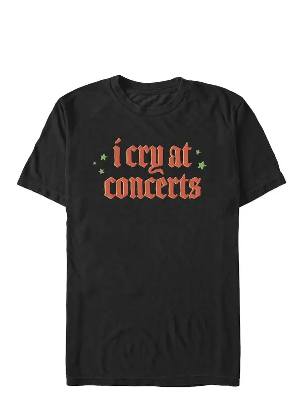LOST GODS Cry At Concerts Short Sleeve Graphic T-shirt - Black