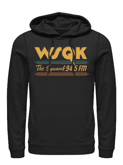 STRANGER THINGS The Squawk" Graphic Hoodie - Black