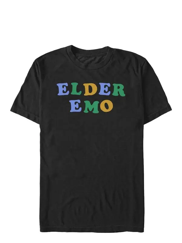 LOST GODS Colorful Elder Emo Graphic T-shirt - Black