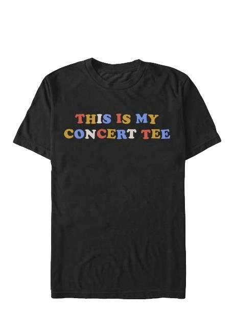 LOST GODS Colorful Concert Tee Short Sleeve Graphic T-shirt - Black