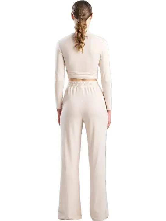 Natori Bliss Essentials Wide Leg Pant - Wheat