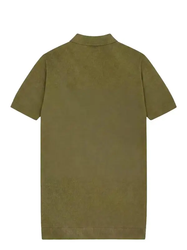 John Smedley Button Polo Shirt - Green