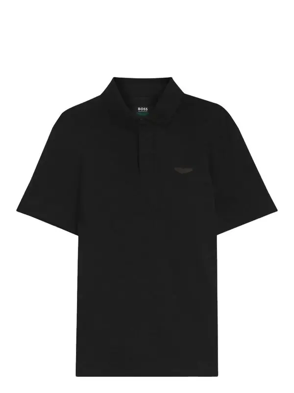 BOSS X Aston Martin Polo Shirt In Mercerized Cotton Jacquard - Black