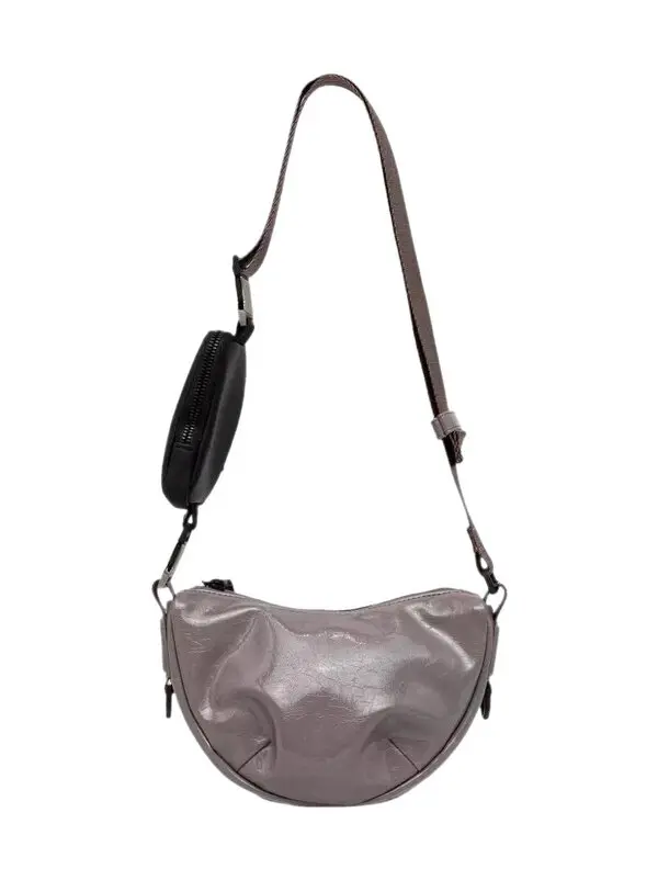 Rains Mini Valera Crinkled-finish Pouch-detail Shoulder Bag - Grey