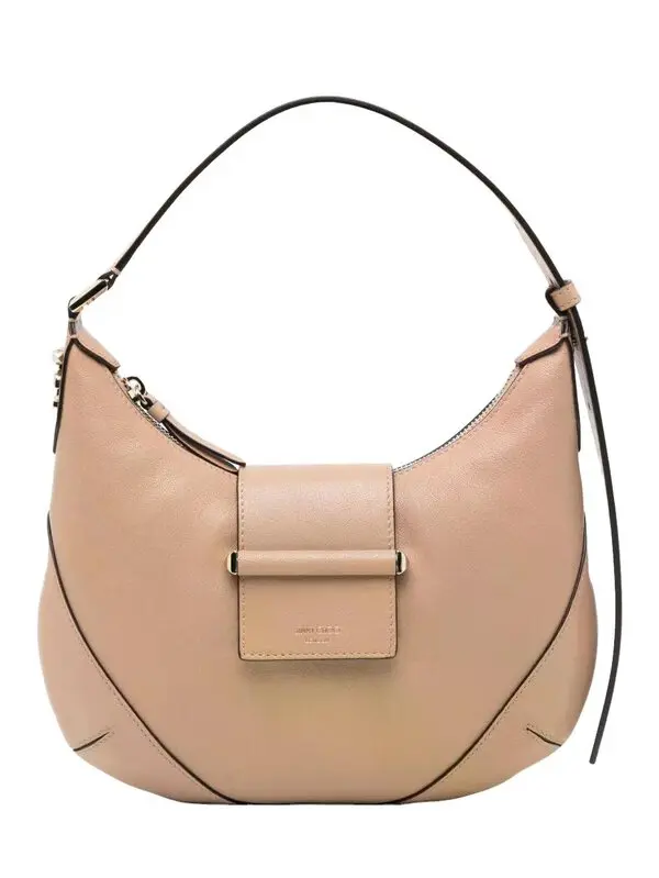 JIMMY CHOO Logo Plaque Shoulder Bag - Neutrals