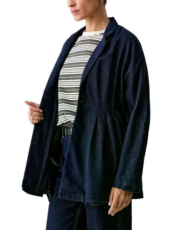 Rag & Bone Belted Denim Jacket - Blue