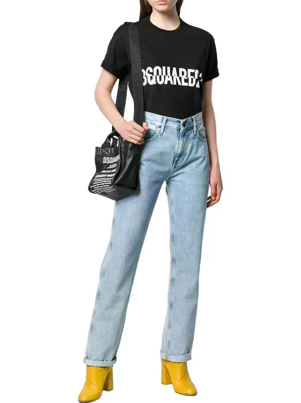 Dsquared2 Logo Print Crewneck T-shirt - Black