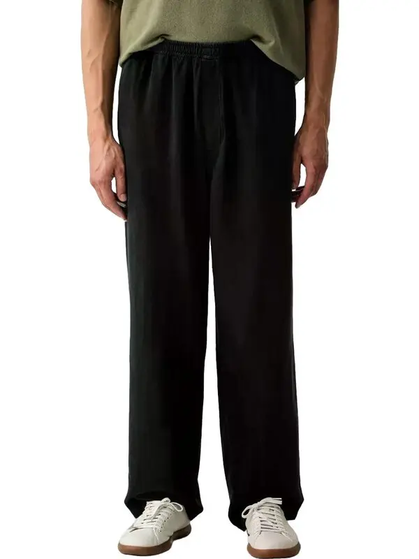 American Vintage Lycaz Elasticated-waist Straight-leg Trousers - Black