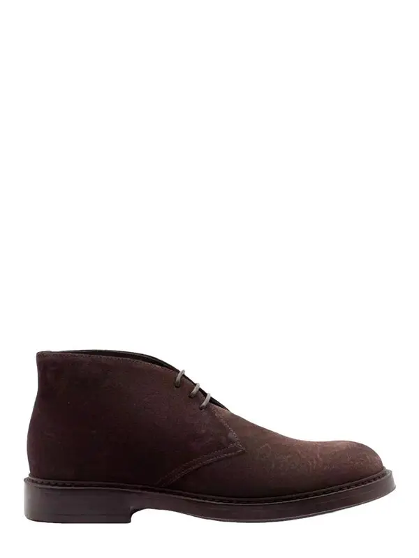 DOUCAL'S Lace-up Suede Ankle Boots - Brown