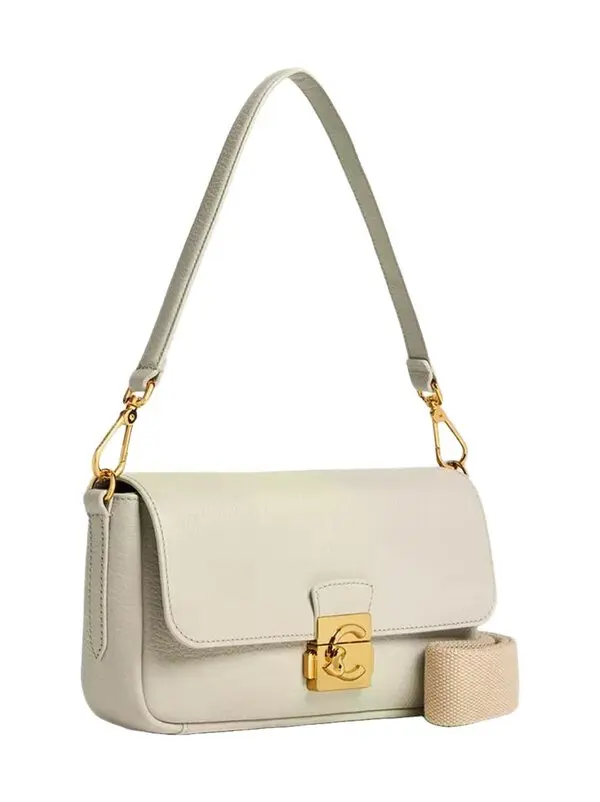 COCCINELLE C-me Lock Logo-clasp Shoulder Bag - Neutrals