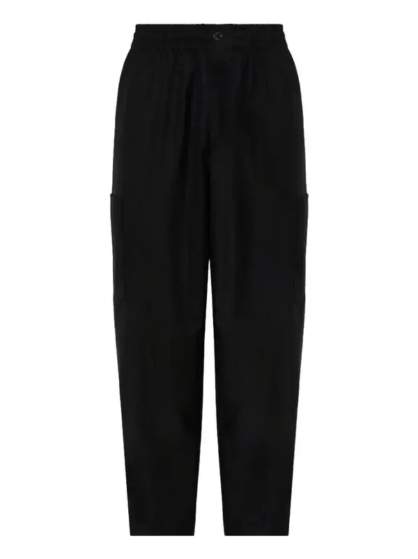 Kenzo Virgin Wool Straight-leg Trousers - Black