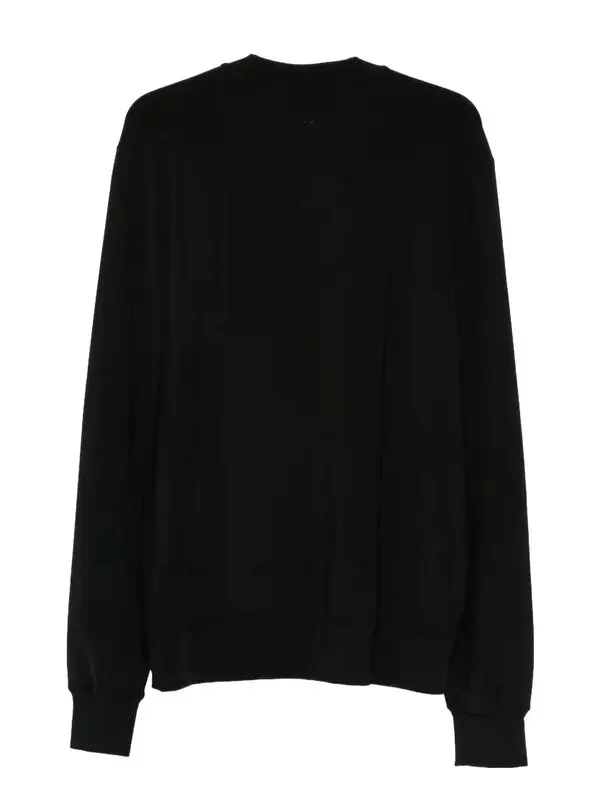Rick Owens Crew Neck Long Sleeve Sweater - Black