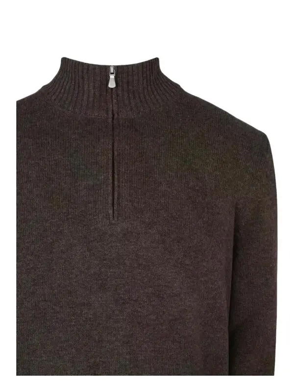 GRAN SASSO Quarter-zip Sweater - Brown