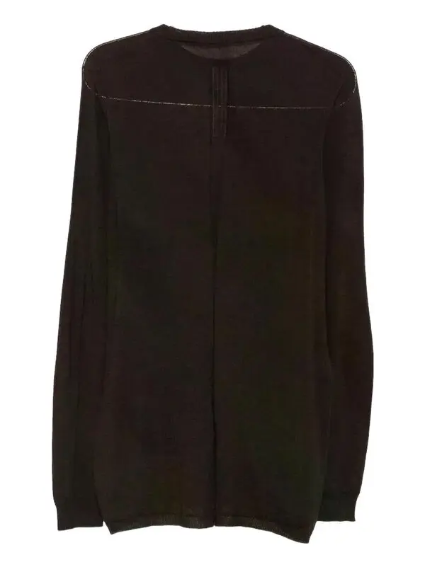 Rick Owens Crew Neck Long Sleeve Sweater - Brown