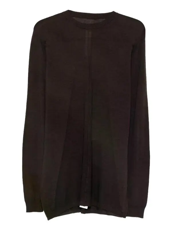Rick Owens Crew Neck Long Sleeve Sweater - Brown