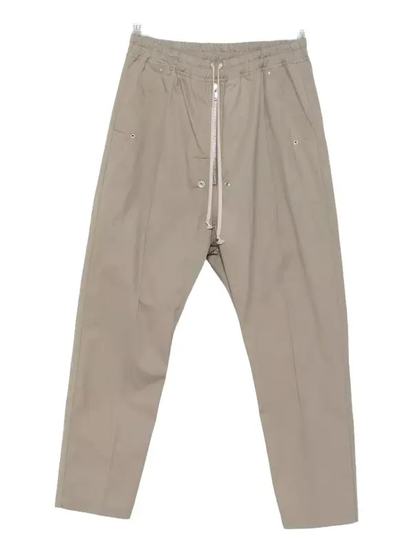 Rick Owens Drawstring Waist Zipped-front Trousers - Grey