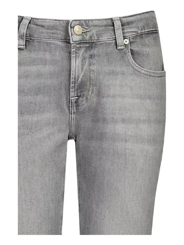 7 For All Mankind Faded Effect Whiskered Jeans - Grey