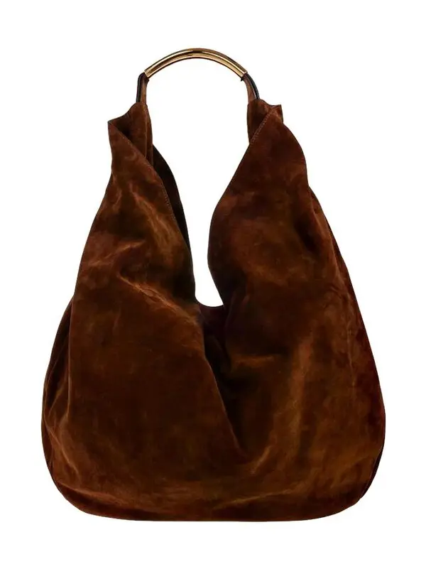 Moschino Suede Shoulder Bag - Brown