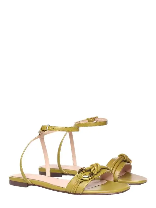 COCCINELLE Knotted Buckle-detail Sandals - Green
