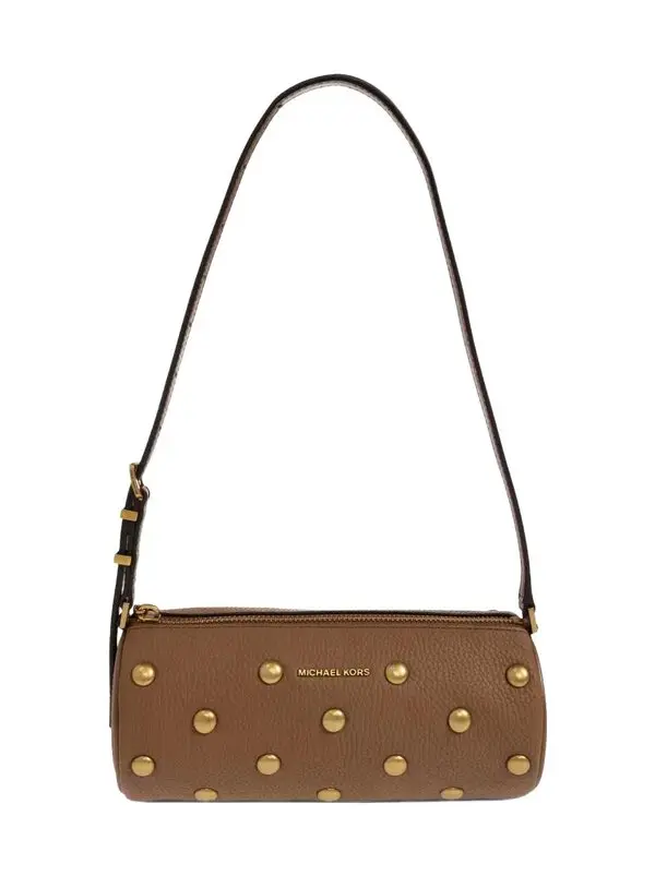 Michael Kors Mini Izzy Studded Leather Shoulder Bag - Brown