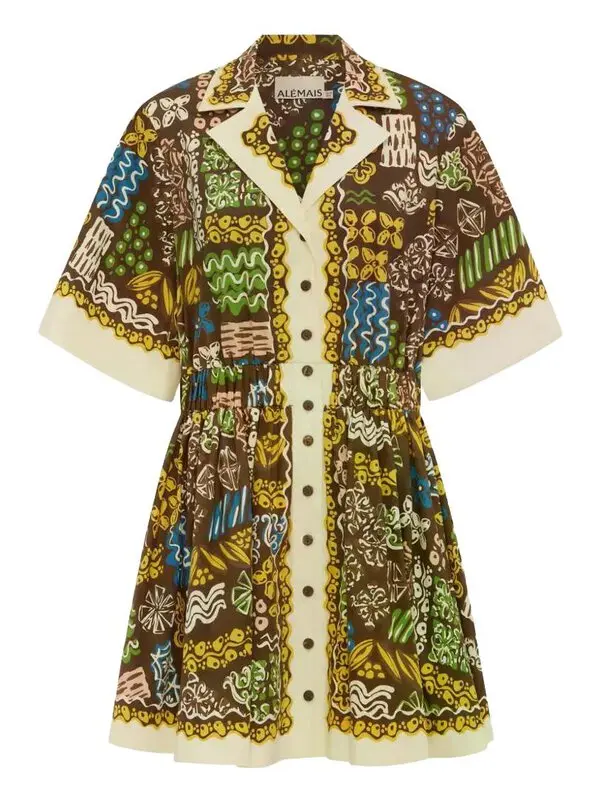 ALEMAIS Minnie Mini Dress - Brown