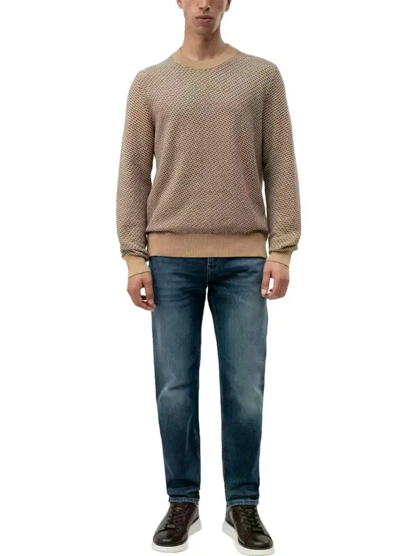 BOSS Maine Regular-fit Dark Stretch Cotton Jeans - Blue