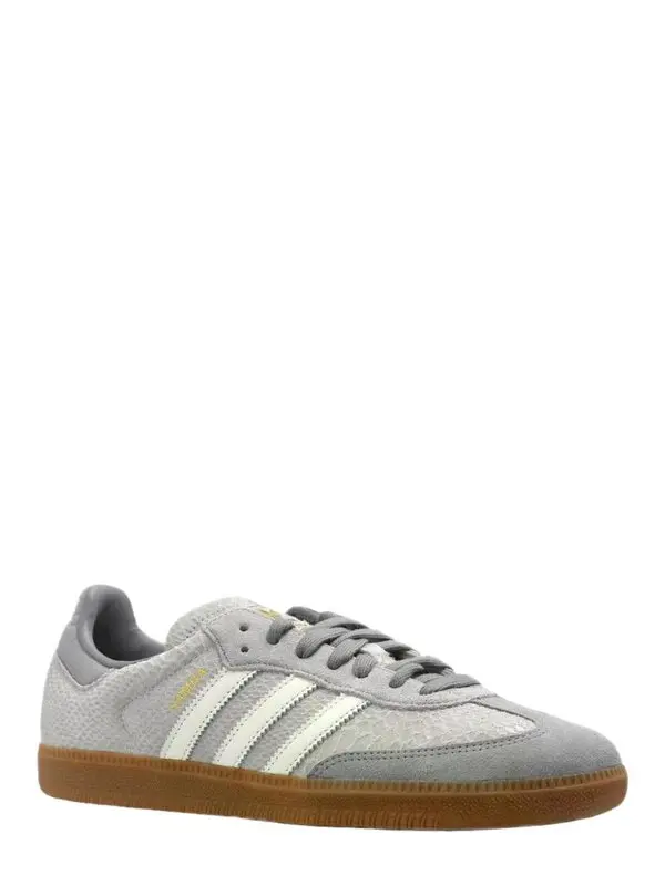 Adidas Samba Og Snakeskin-effect Sneakers - Grey