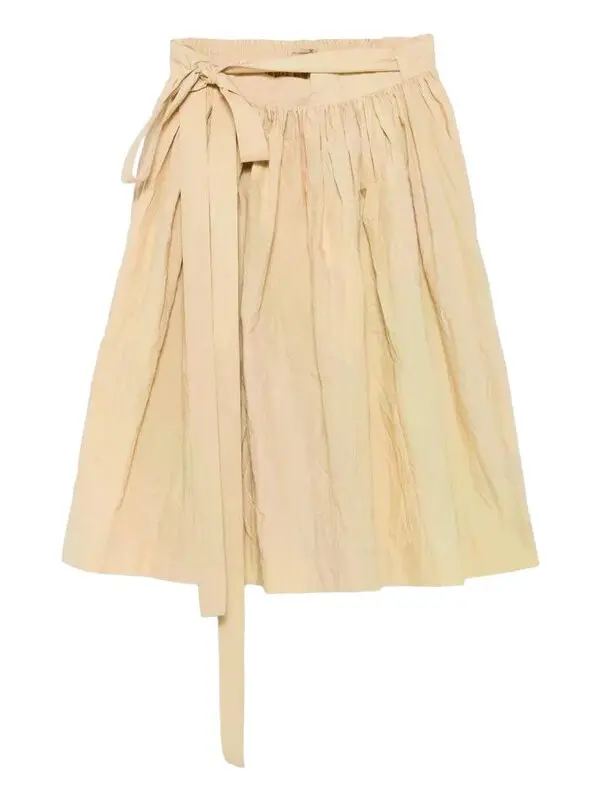 Ermanno Scervino Crinkled Tie-waist Midi Skirt - Neutrals