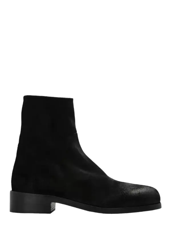 Marsèll Distressed Effect Leather Ankle Boots - Black