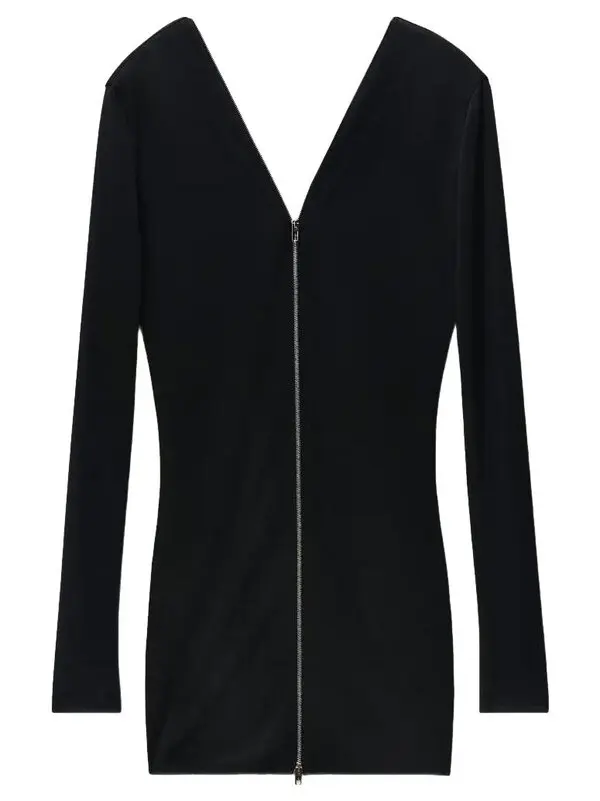 Alexander Wang Continuous Zipper Mini Dress - Black