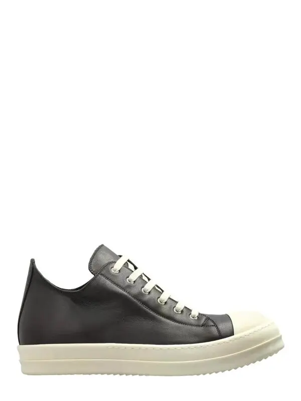 Rick Owens Low Top Leather Sneakers - Brown