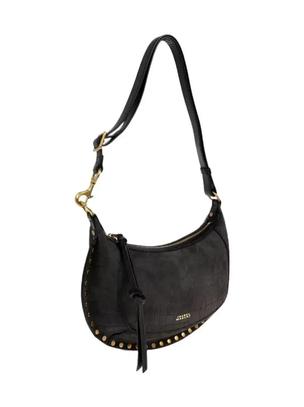 Isabel Marant Étoile Oskan Moon Stud-embellished Shoulder Bag - Black