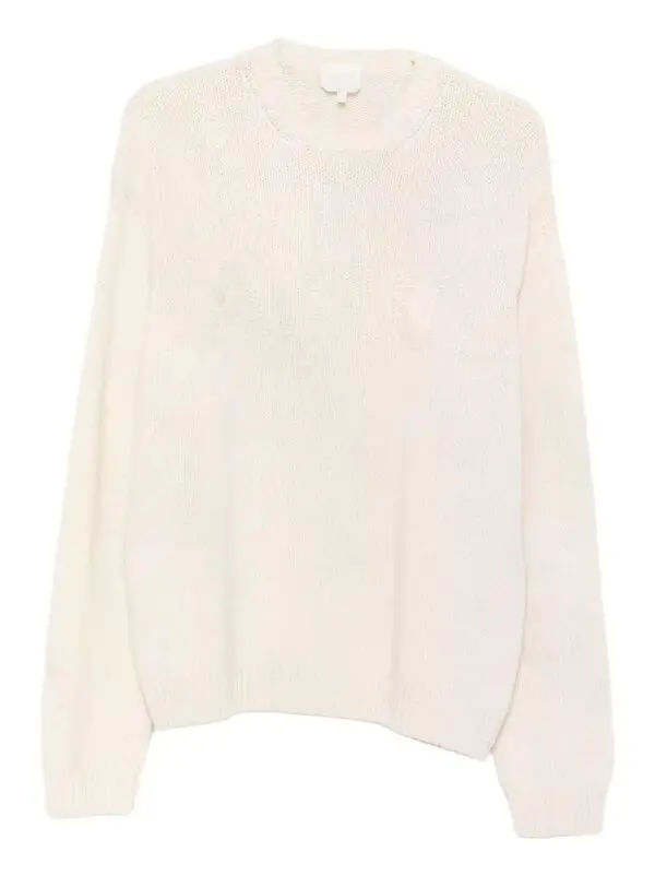 A.p.c. Logo Intarsia Ribbed-knit Sweater - Neutrals