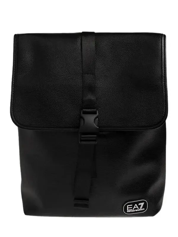 EA7 Logo-patch Backpack - Black