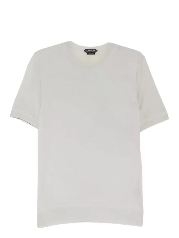 TOM FORD Fine-knit Short-sleeve T-shirt - Neutrals
